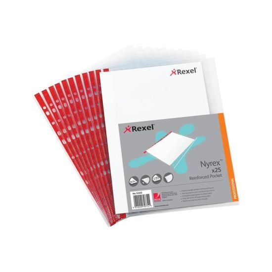 Rexel Nyrex Pochette perforée A4 clair (pack de 25)-12253 - Cdiscount ...