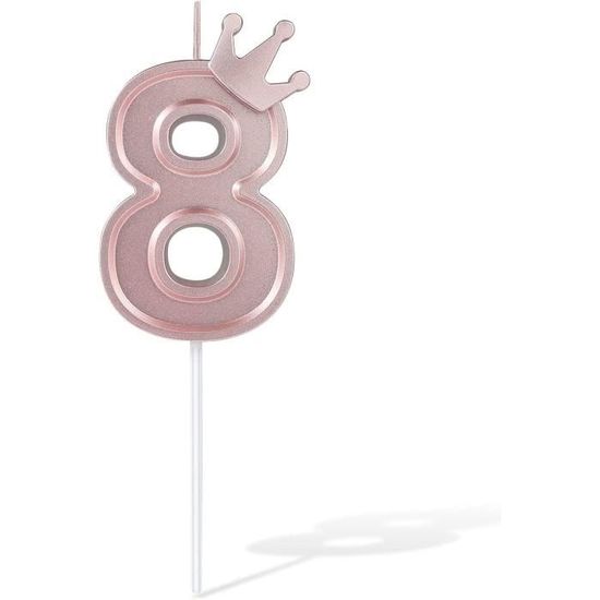 Bougie En Forme De Chiffre De Couronne De 7,6 Cm Pour Gâteau D ...