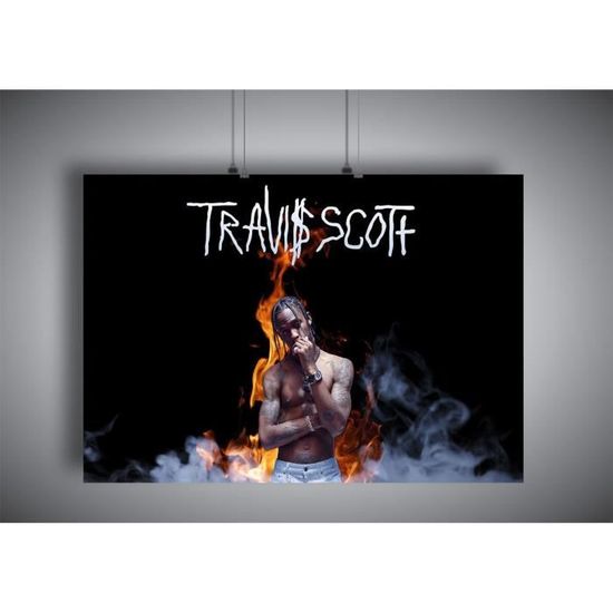 Poster affiche TRAVIS SCOTT SINGER HIP HOP RAP STAR MUSIC WALL ART - A4 ...