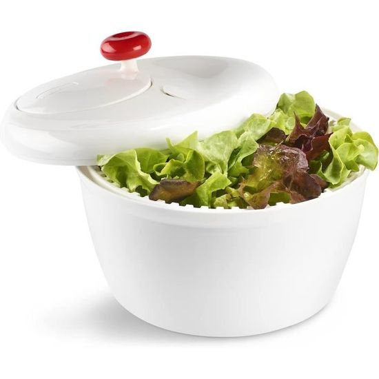 Essoreuse à Salade - Essorage Facile et Rapide, Bouton Stop, Blanc ...