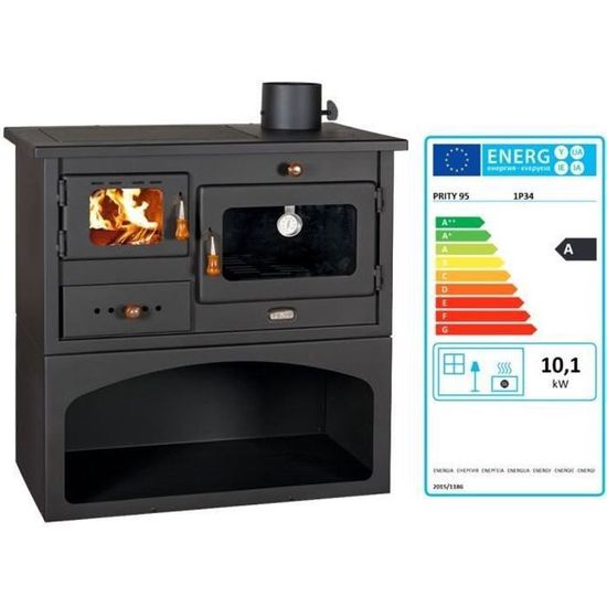 Poêle à bois Prity 1P34 10,1 kW - Cdiscount Bricolage