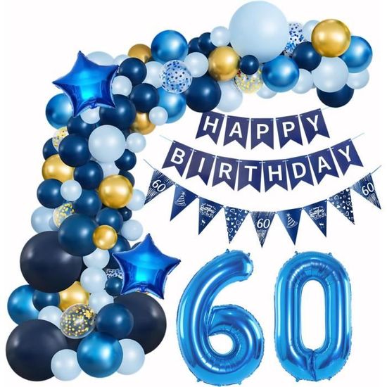 Idée Décoration Anniversaire 60 Ans Guirlande Ballons 60 Ans ...