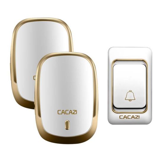 SONNETTE,Gold 1x2-EU--sonnette sans fil étanche, 1-2-3 boutons ...