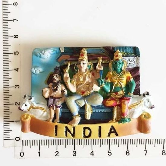 MAGNETS,Indian 3--Aimant de réfrigérateur indien, Souvenir touristique ...