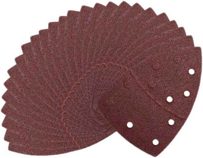 Lot de 50 feuilles abrasives Velcro - 105 x 152 mm - Grain 80 - Pour ...