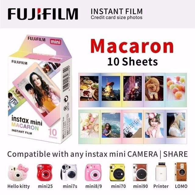 Macaron10 Feuilles-FILM instantané FUJI INSTAX MINI 11, 1 paquet, pour 9 SP2 70 7cs 8 11 25 90 ...