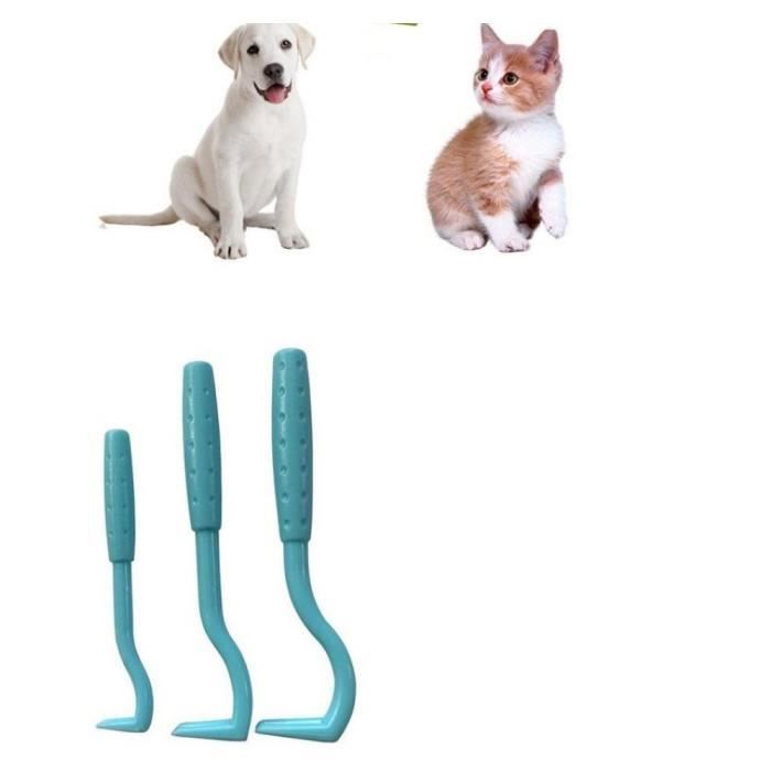 3 Tailles Set Tire Tique - Retireur de Tiques Fiable pour Chiens,Chats ...