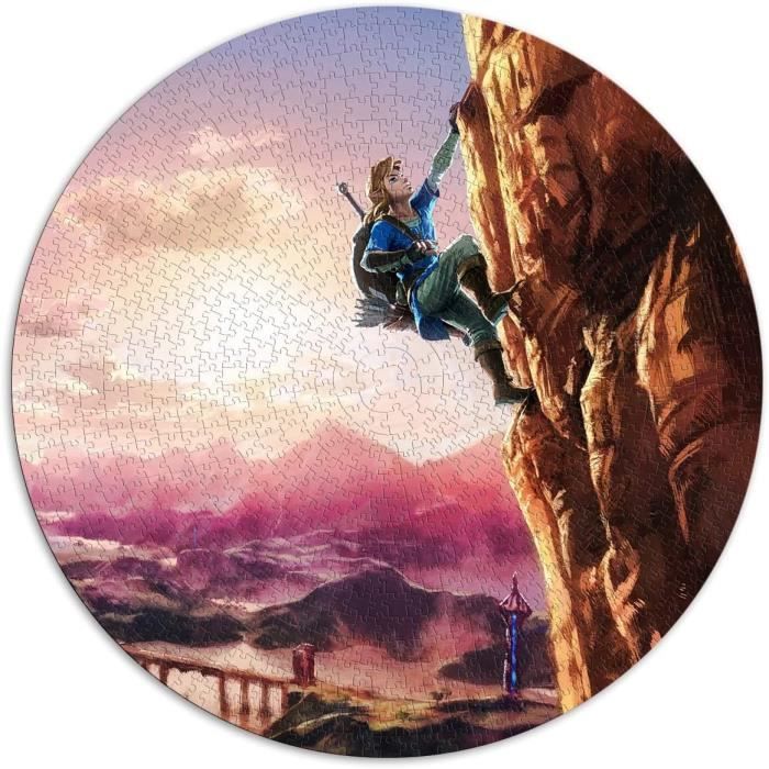 Puzzles 1000 Pièces The Legend Of Zelda Puzzle Rond Adultes Et Enfants ...