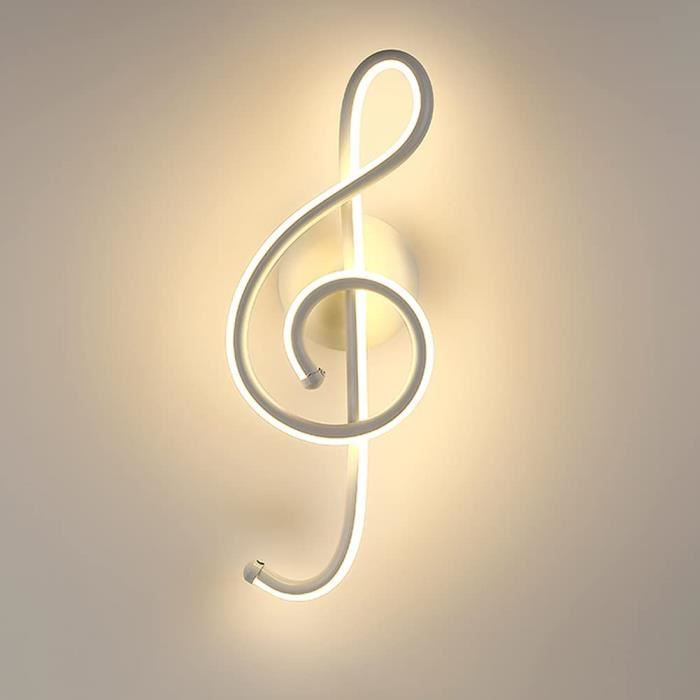Applique Murale Spirale LED en Forme di Note de Musique Applique Murale ...