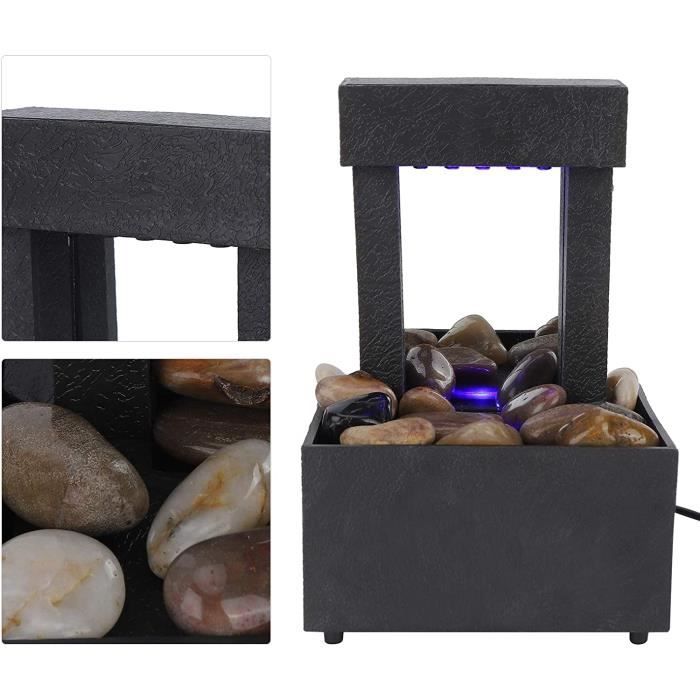 Fontaine de Table USB LED Fontaine d'eau D'intérieur éclairée Cascade Fontaine de Table avec des ...