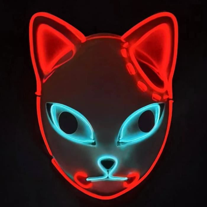 Demon Slayer Masque de cosplay LED japonais Anime Demon Slayer Anime ...