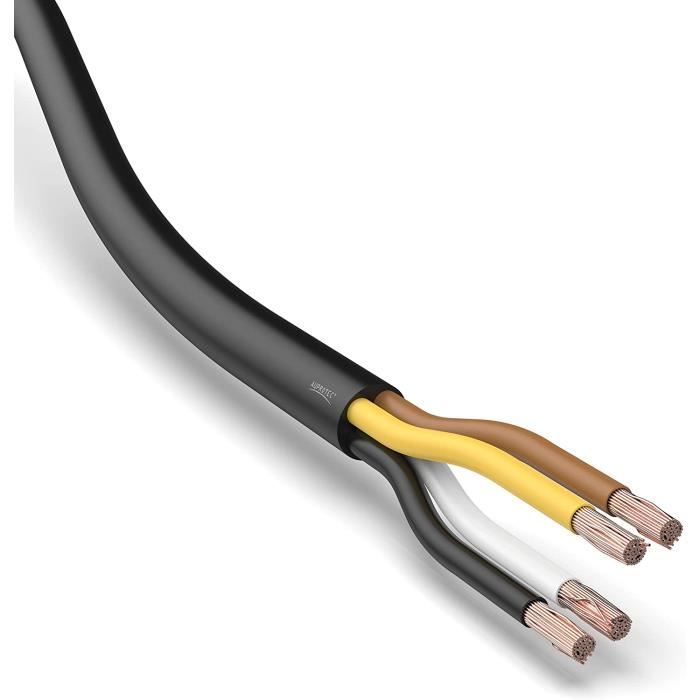 Câble De Véhicule 5 M - 4 X 1,5 Mm² - Câble Rond 4 Fils - Câble ...