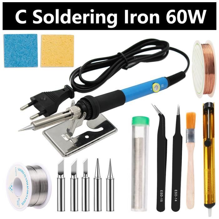 Poste a souder,Kit de fer à souder électrique numérique,température réglable ,outil de soudage ...