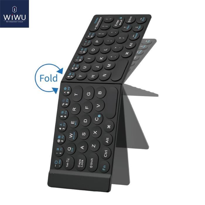 Clavier tablette,Mini-clavier pliable sans fil, Bluetooth, pour ...