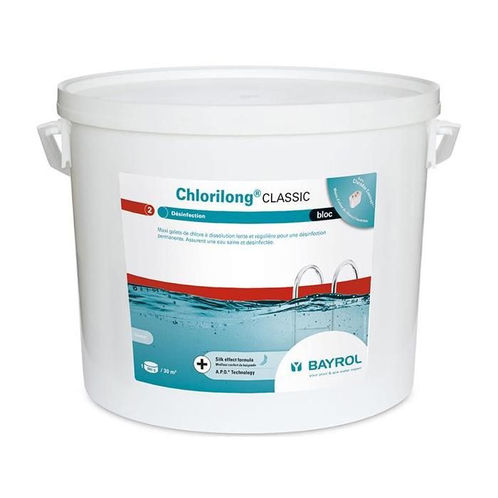 Produit d'entretien piscine - Chlorilong Classic Bloc - 10 kg de Bayrol ...