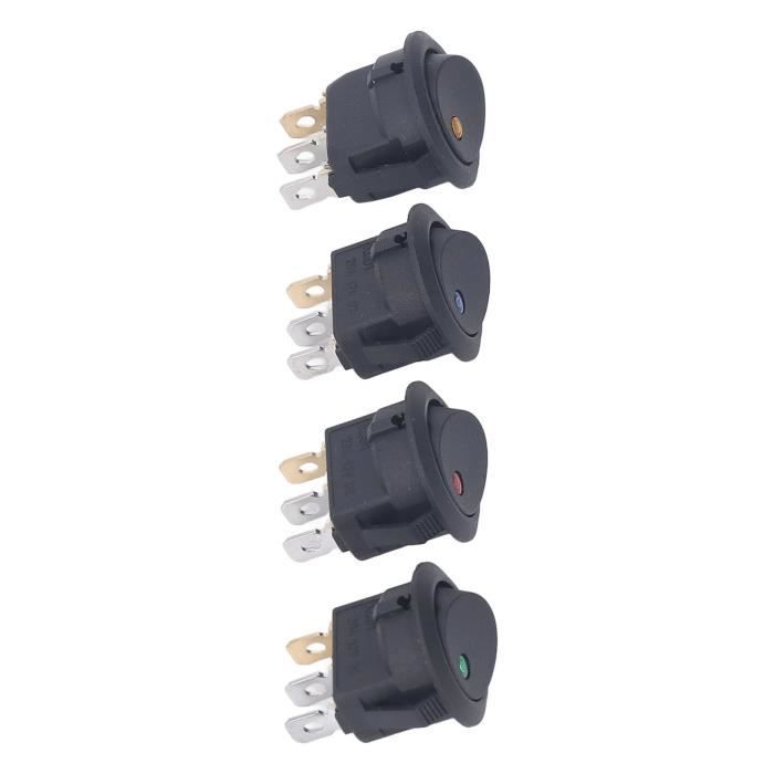 DEX Interrupteur d'alimentation rond 4PCS 12V Round LED Power Switches ...