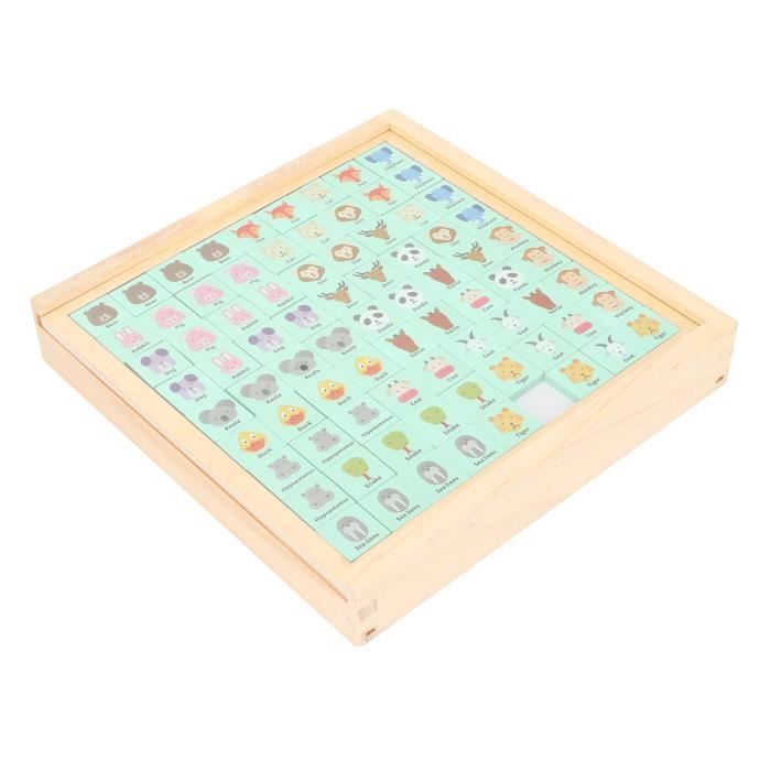 Duokon jeu d'échiquier en bois Ensemble de jeu de société en bois 5 en ...