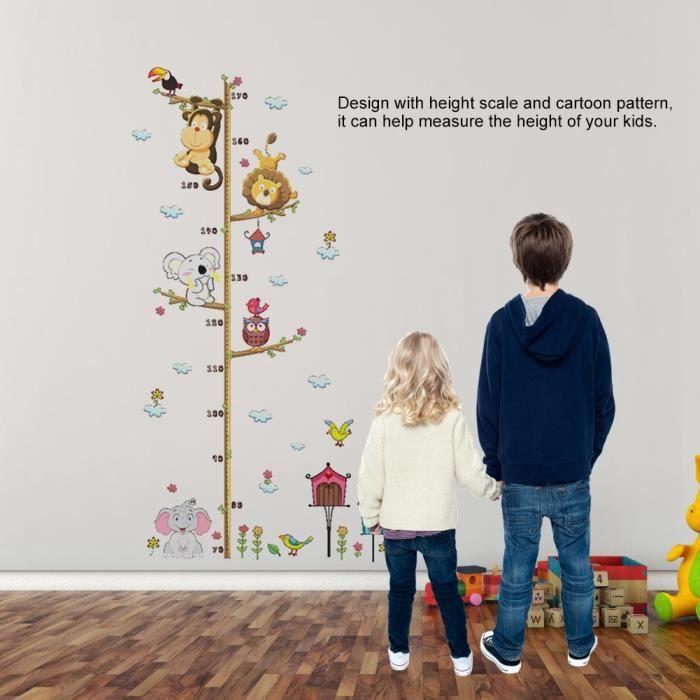 Toise murale autocollant enfants - DUOKON - Adhésif mignon éléphant ...