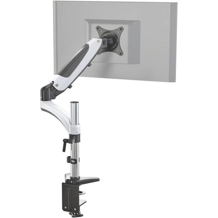 Support De Moniteur 1-Bras 15-27" Vm-Mg1 Alu Blanc-Noir Bras Moniteur ...