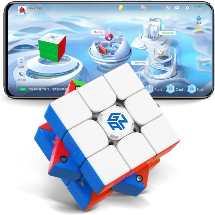 GAN Cube Intelligent Magnétique 356i3, Smart Speed Cube avec Suivi ...
