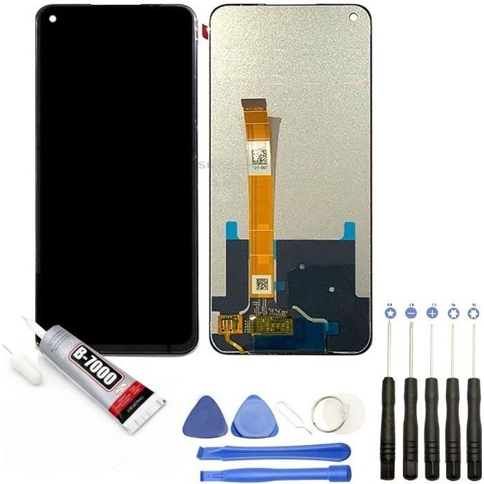 Vitre tactile + ecran LCD compatible avec Oppo A72 CPH2067 taille 6.5" Violet + Kit outils ...