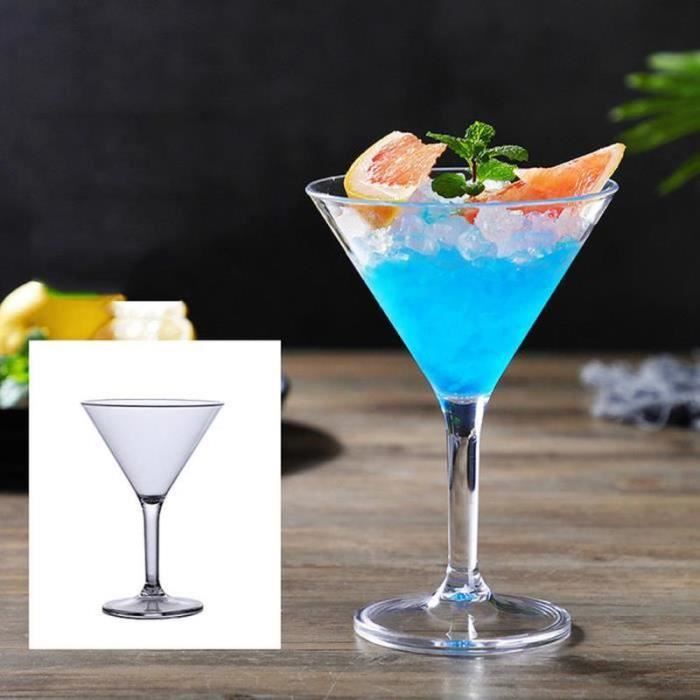Fydun Verre à Vin Ménage Acrylique Boisson Froide Coupe Vin Cocktail ...