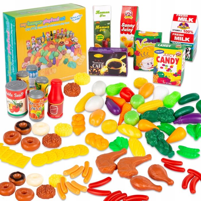 Kinderplay Coffret 120 pièces Fruits & Légumes Jouet Cuisine Enfant 3 ...