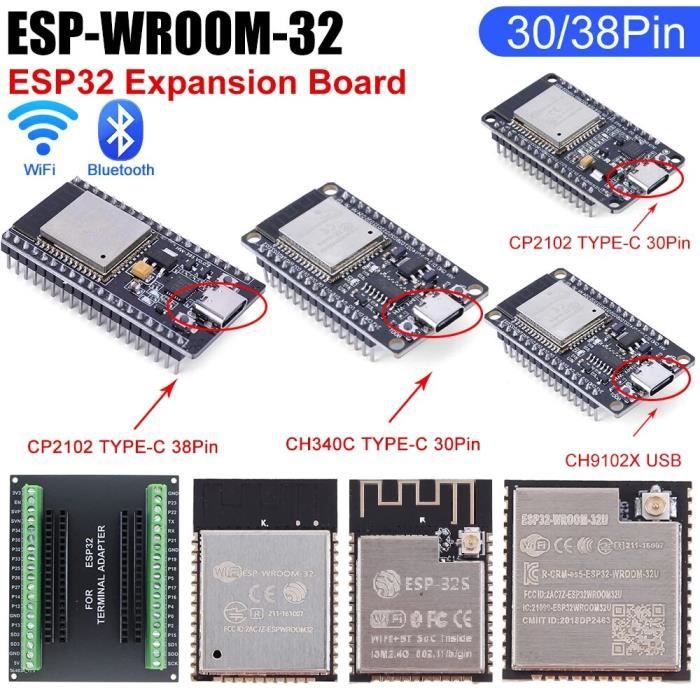 ESP32U - Nodemcu ESP32 6 000 Conseil ESP32-S 32Mbit éventuelles I Flash ESP32 Bluetooth Wifi ESP ...