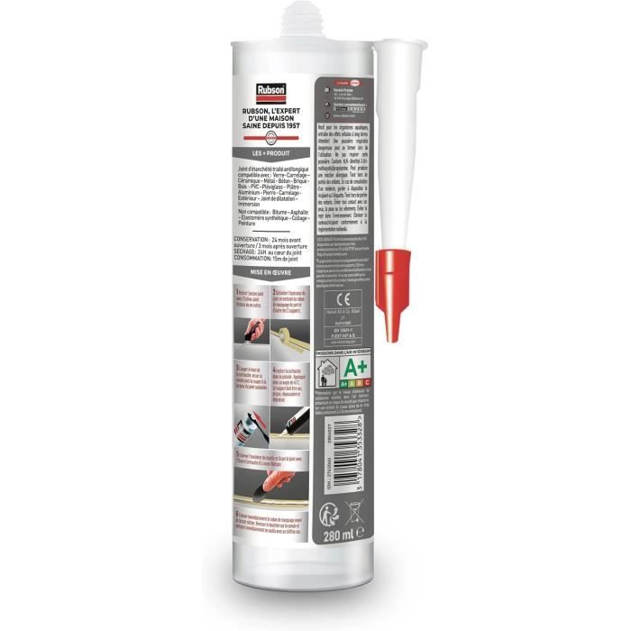 Maison, Mastic Couleur Blanc Adhérence Extrême, Mastic À Base D ...