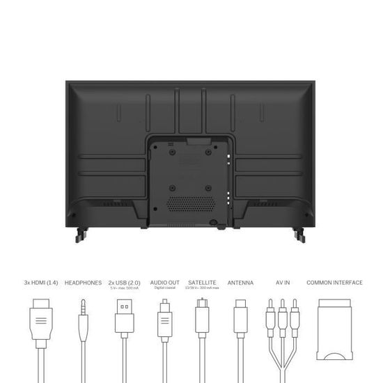 THOMSON 32" (81 cm) LED HD Téléviseur - Easy TV - 32HD2S13 - 2023 ...
