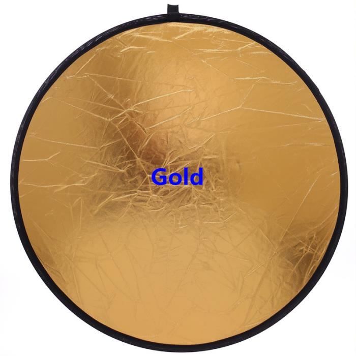 Réflecteur pliable 2 en 1 AIHONTAI - 28cm - rond - argent et or ...