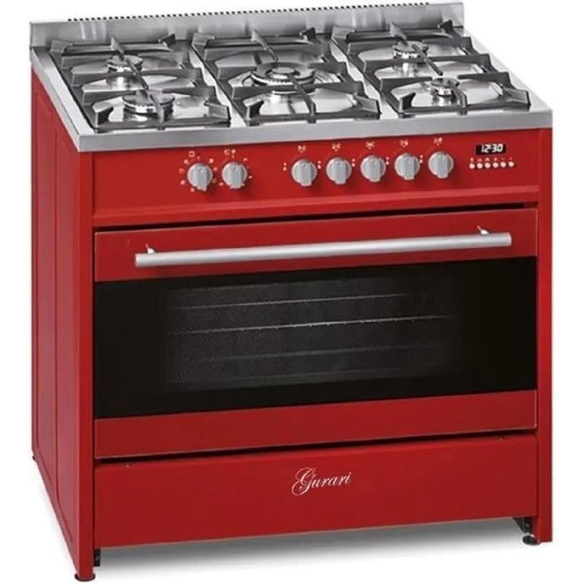Gurari GCH E 911 R Rouge Cuisinière électrique à gaz 90 cm Range ...