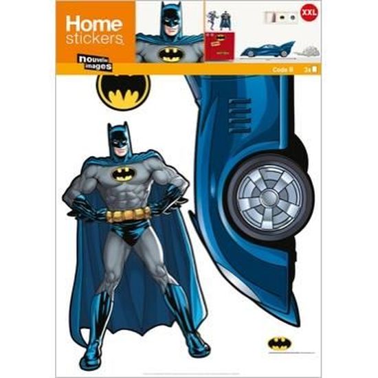 STICKERS MURAUX ADHESIFS XXL BATMAN & LA BATMOBILE - Cdiscount Maison