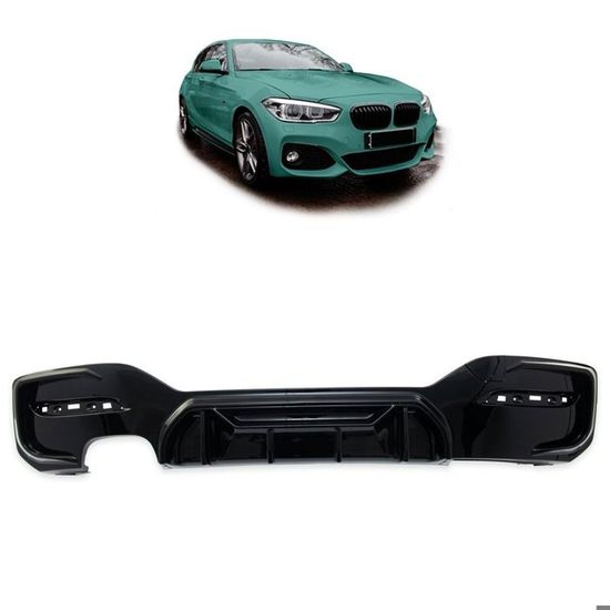 DIFFUSEUR ARRIERE PACK M PERFORMANCE NOIR BRILLANT POUR BMW SERIE 1 F20 F21 PHASE 2 03/2015-2019 ...