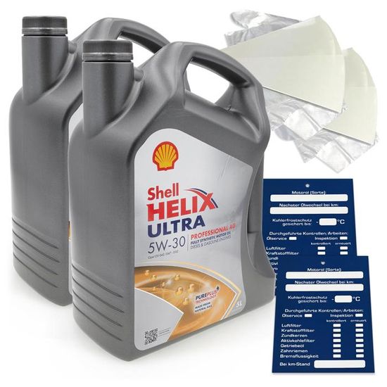 10 Litre Original Shell Helix Ultra Prof. Ag 5W30 Huile 550040557 Acea ...