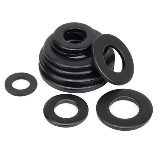 Rondelles Plates Noir, Joint Rondelle Plate En Acier Au Carbone De ...