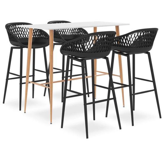 VidaXL Ensemble de Bar 5 pcs Meubles de Pub Ensemble de Comptoir ...
