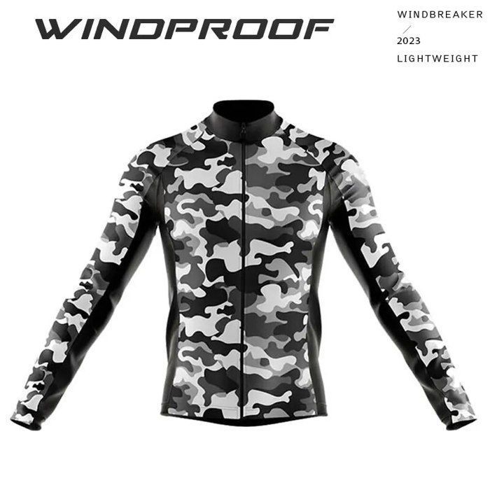 2023 Windproof Cycling Jacket Mountain Bike Long Sleeve Bicycle Jacket Anti-UV Cycling Jersey ...