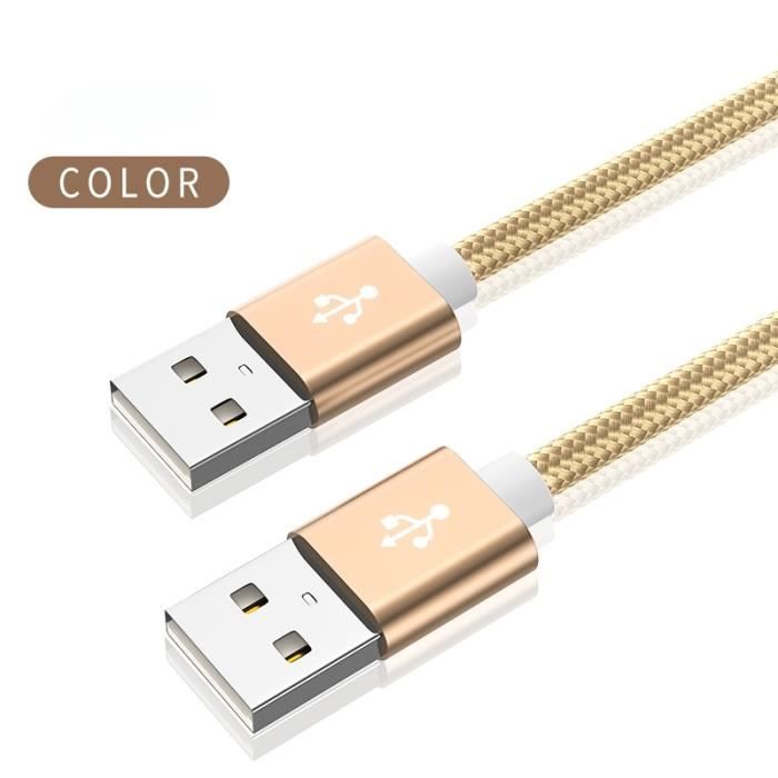 Couleur doré câble d'extension USB à USB Type A mâle vers mâle, pour ...