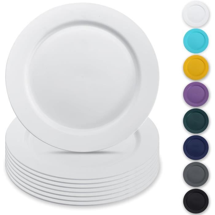 2 Grandes Assiettes Plates En Céramique De Grès, 29 Cm, Assiettes À ...