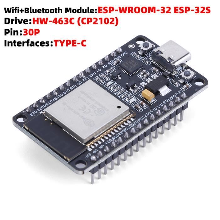 CP2102 Type C - Carte de développement ESP32 6,000 WiFi + compatible ...