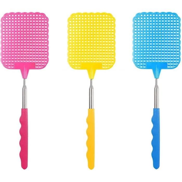3 Pièces Tapette à Mouches Manuelle Extensible en Plastique Prévenir ...