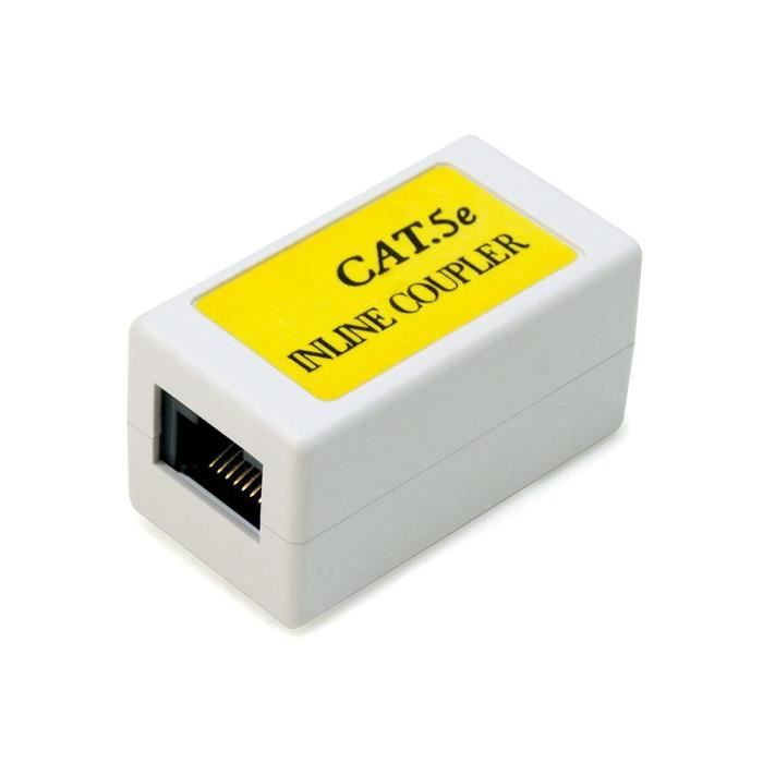 Coupleur RJ45 Femelle Femelle Cat 5e Prolongateur Réseau Coupleur ...