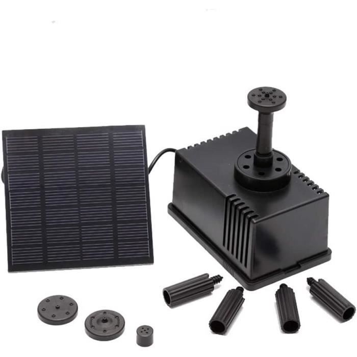 Fontaine Solaire Pompe ExtÉRieure Panneau Solaire Fontaine Pompe À Eau avec 4 Buses Pompe ...