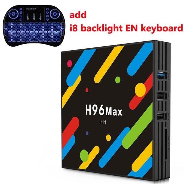 H96 MAX H1 Android 7.1 TV Box 4 Go de RAM 32 Go ROM Top Box RK3328 2.4 ...