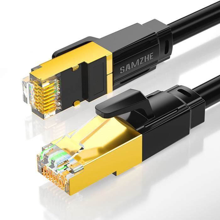 TSTR® Câble Ethernet Cat 8 RJ45 Câble Réseau SFTP Vitesse 40 Gbps ...