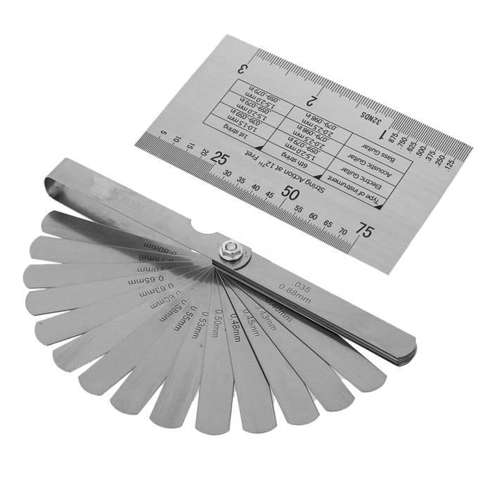 JUZ règle de jauge de guitare Règle de jauge d'action de corde + jauges ...