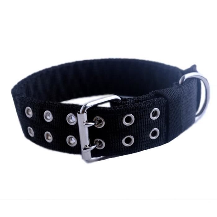 Collier de chien en toile vert armée Boucle à double rangée Collier ...