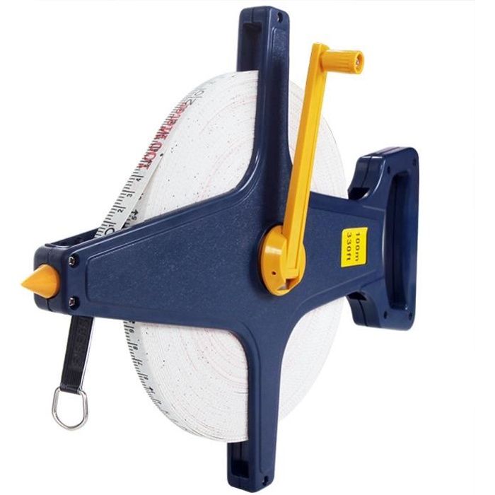 Mètre ruban de mesure 100m Tous travaux 44cm x 4,5cm x 31,5cm Bricolage ...