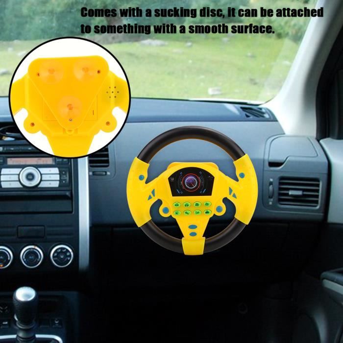 Volant de simulation YIN Jaune pour enfants - Jouet éducatif musical avec ventouse - Marque ...